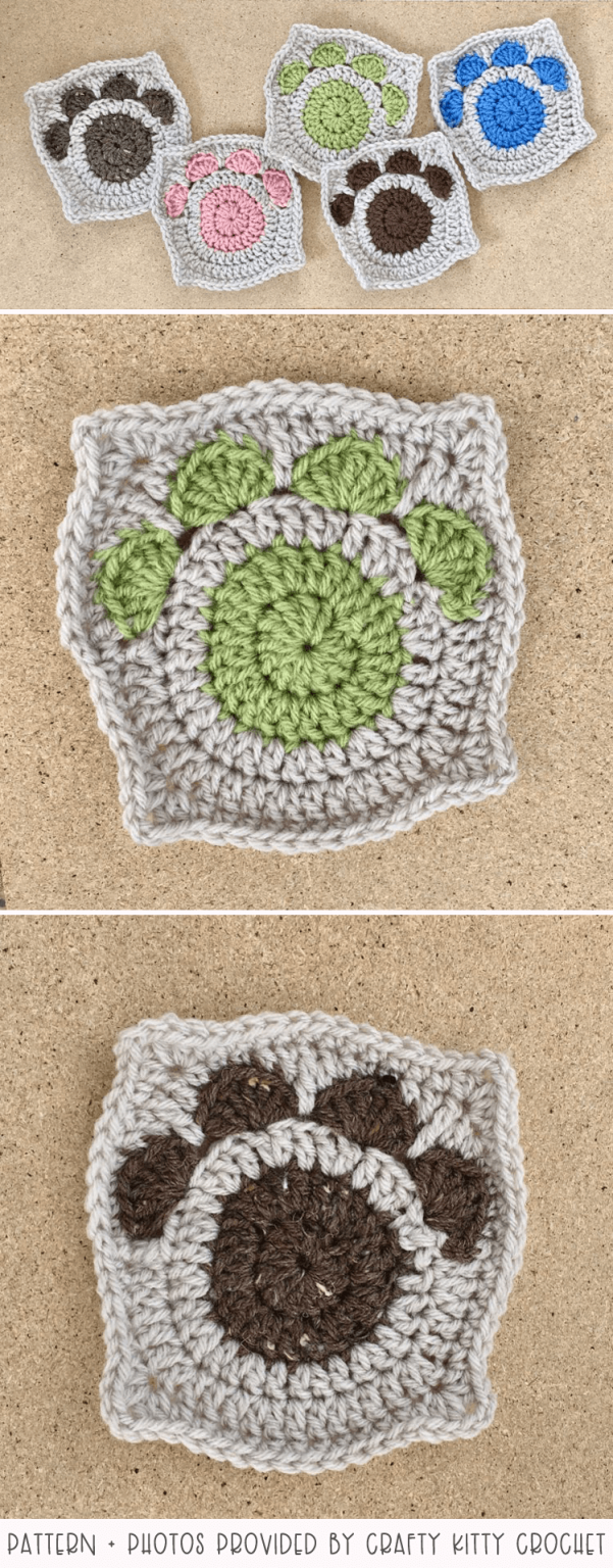 Creative Paw Print Crochet Patterns - Beautiful Dawn Designs