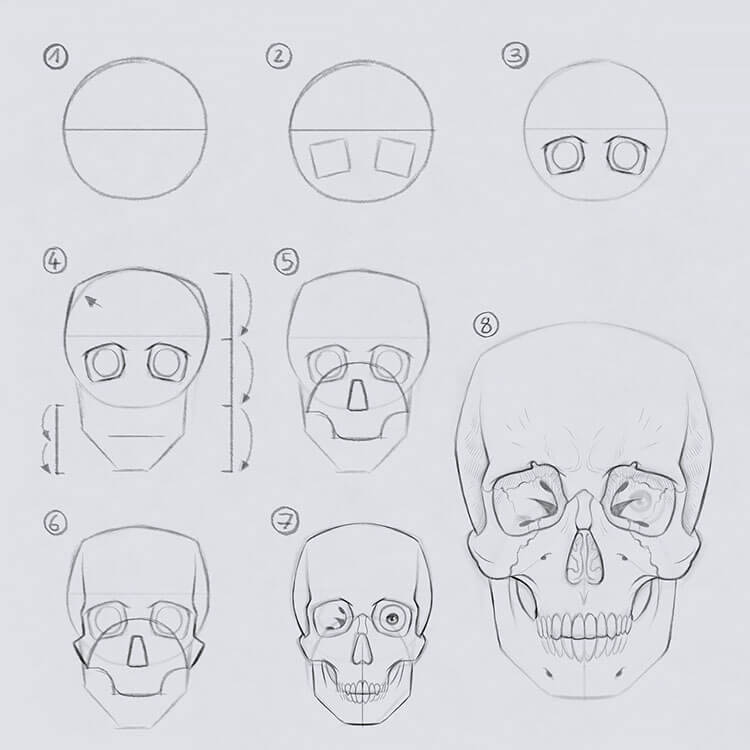 Cool Things To Draw Cool Skulls To Draw Easy Oubre Trud1977