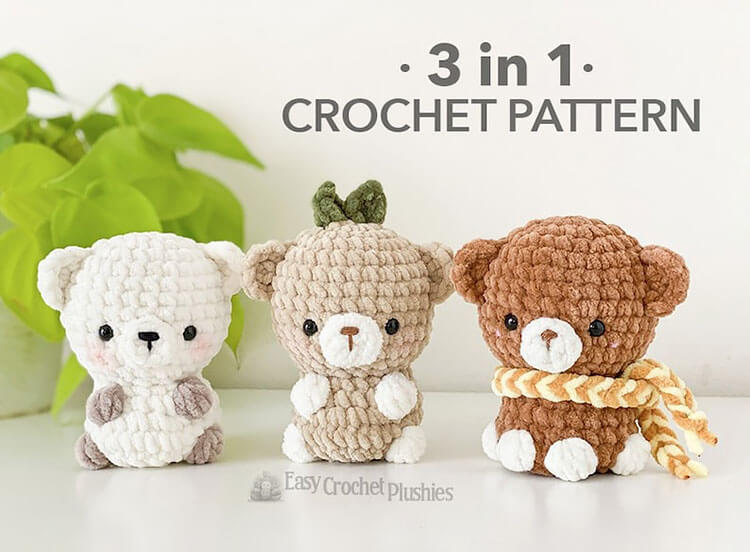 Cute Crochet Bear Patterns - Beautiful Dawn Designs