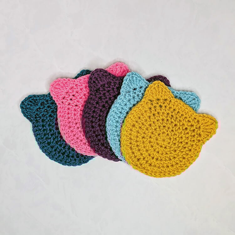 Cat Coaster Free Crochet Pattern - Beautiful Dawn Designs