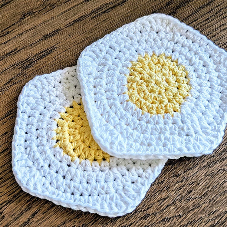 Egg Coaster Free Crochet Pattern - Beautiful Dawn Designs